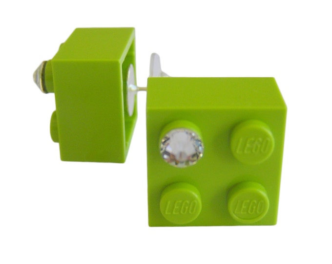 Light Green LEGO® Brick 2x2 With a 'diamond' Color SWAROVSKI® Crystal ...