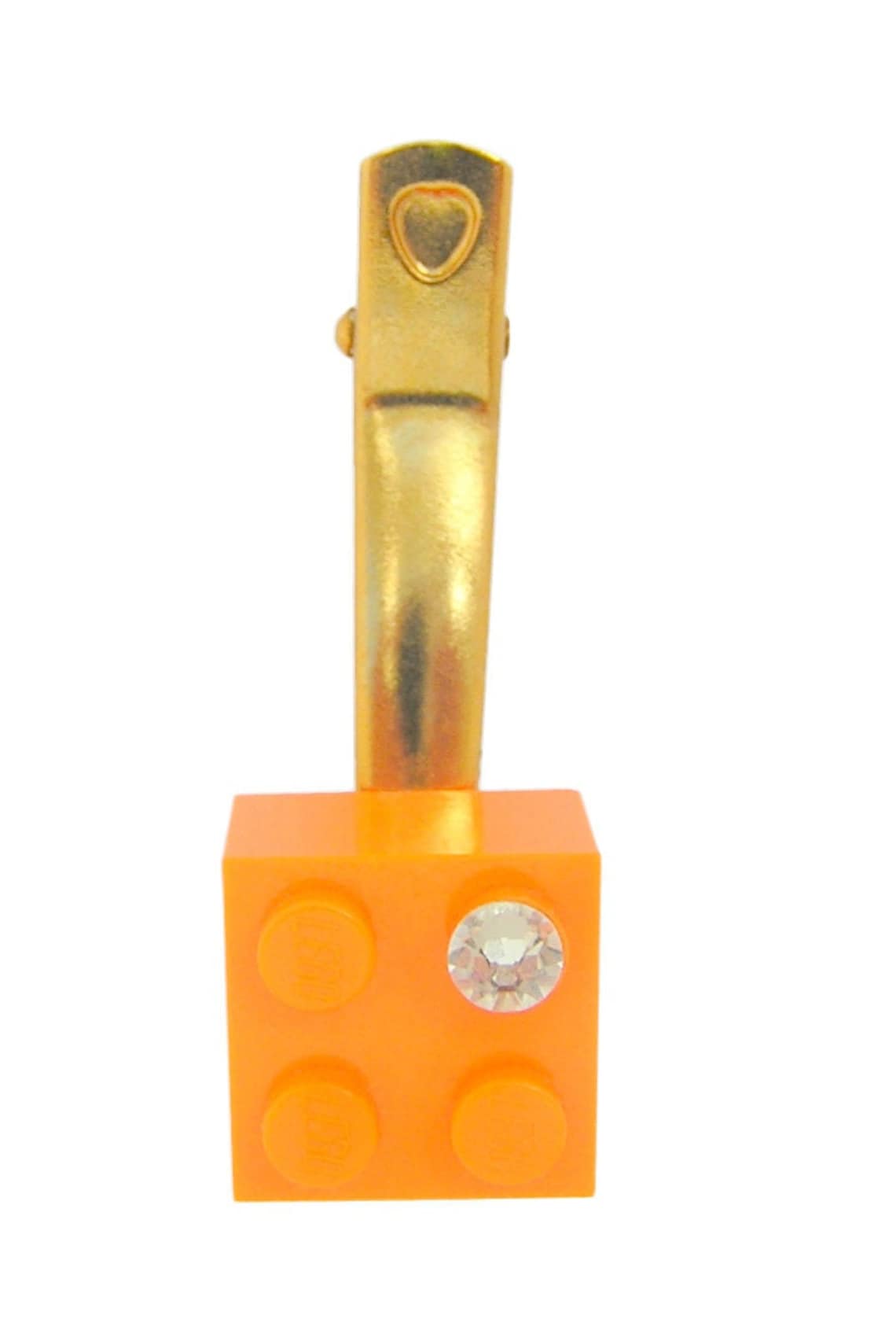 Orange LEGO® Brick 2x2 With a diamond Color SWAROVSKI® - Etsy Israel
