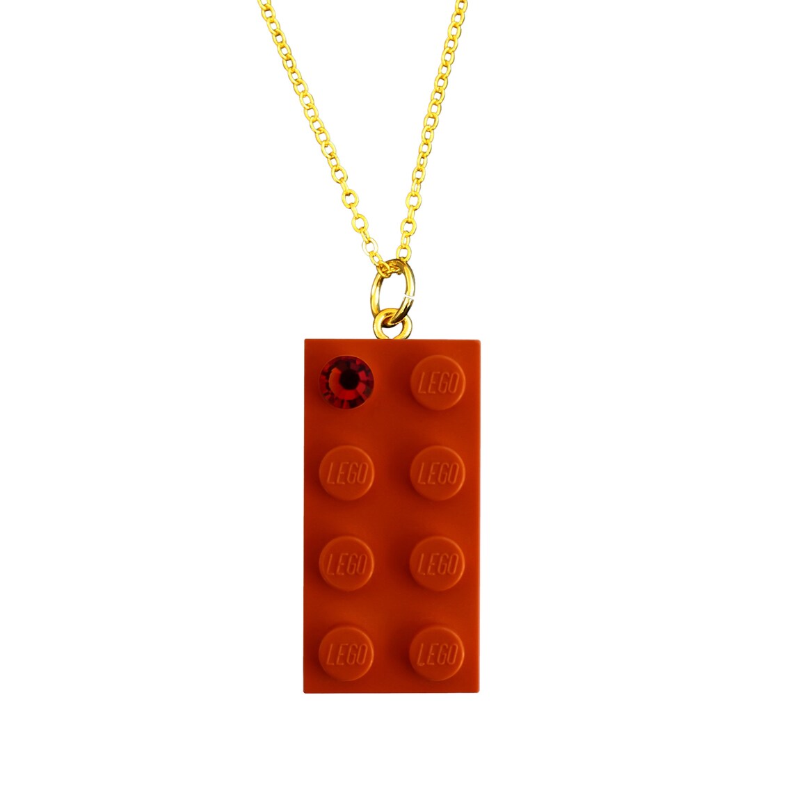 Orange LEGO® Brick 2x4 With an Orange SWAROVSKI® Crystal on a - Etsy