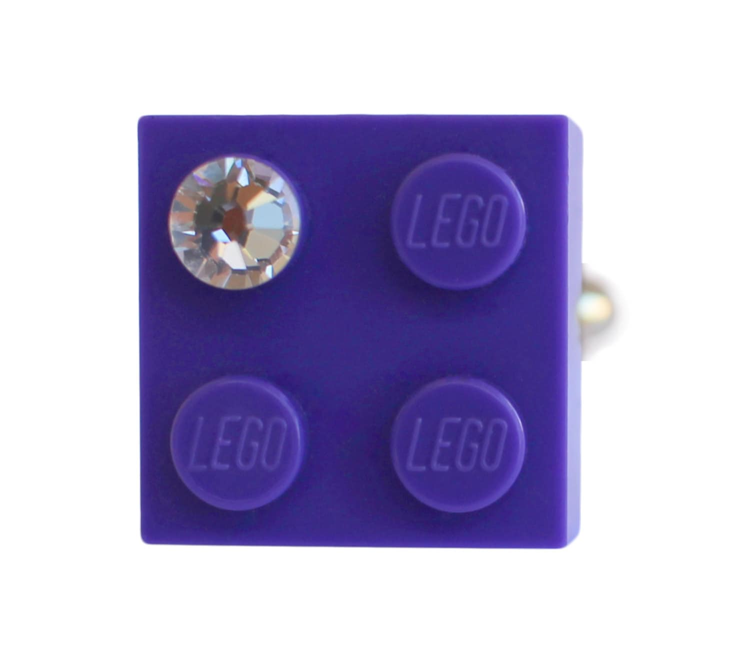 Purple LEGO® Brick 2x2 With a diamond Color SWAROVSKI® - Etsy Israel