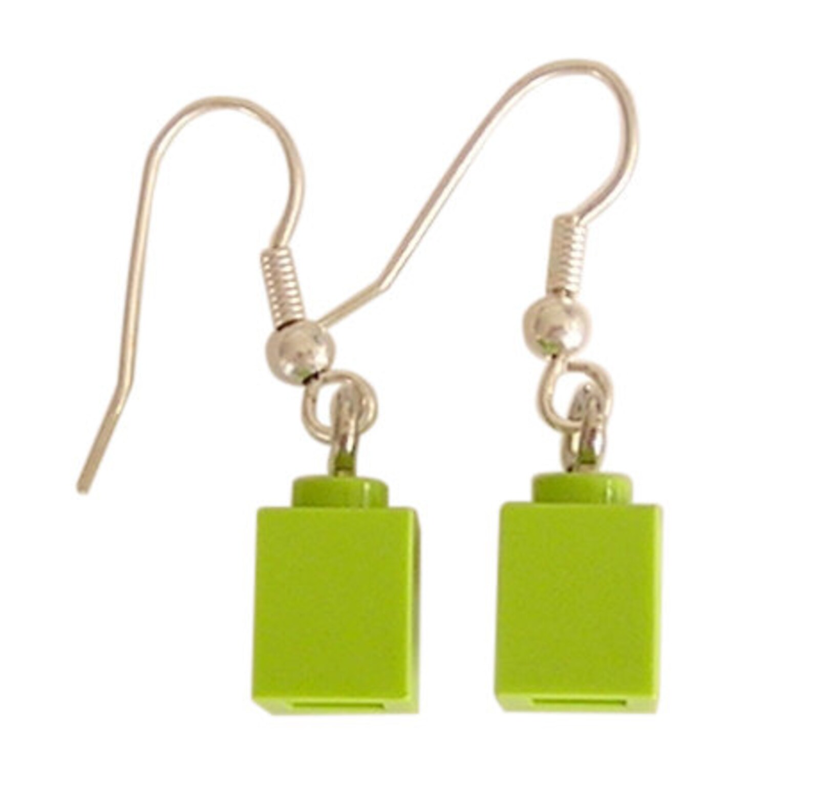 Light Green LEGO® Brick 1x1 on a Silver/gold Plated Dangle - Etsy