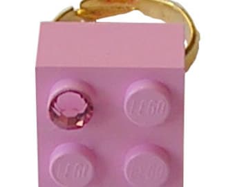 Light Pink LEGO® Brick 2x2 With a Pink SWAROVSKI® Crystal on a | Etsy