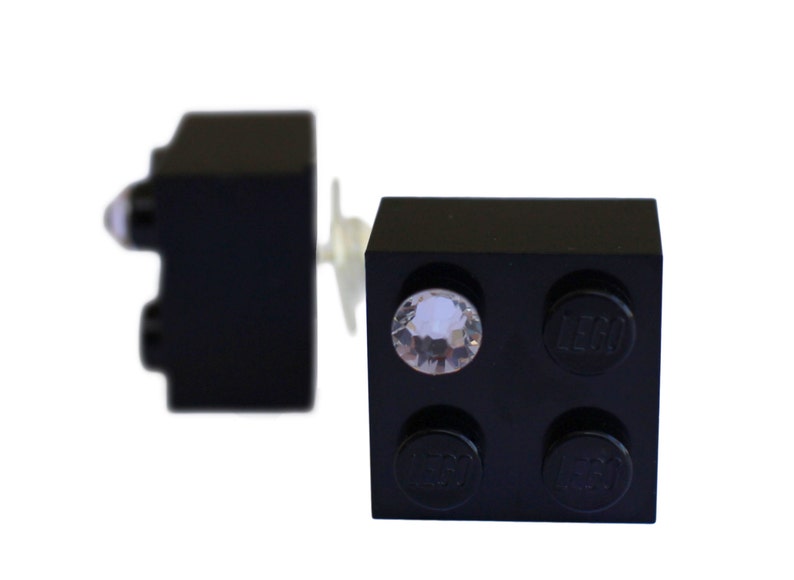 Black LEGO® Brick 2x2 With a diamond Color SWAROVSKI® - Etsy Israel