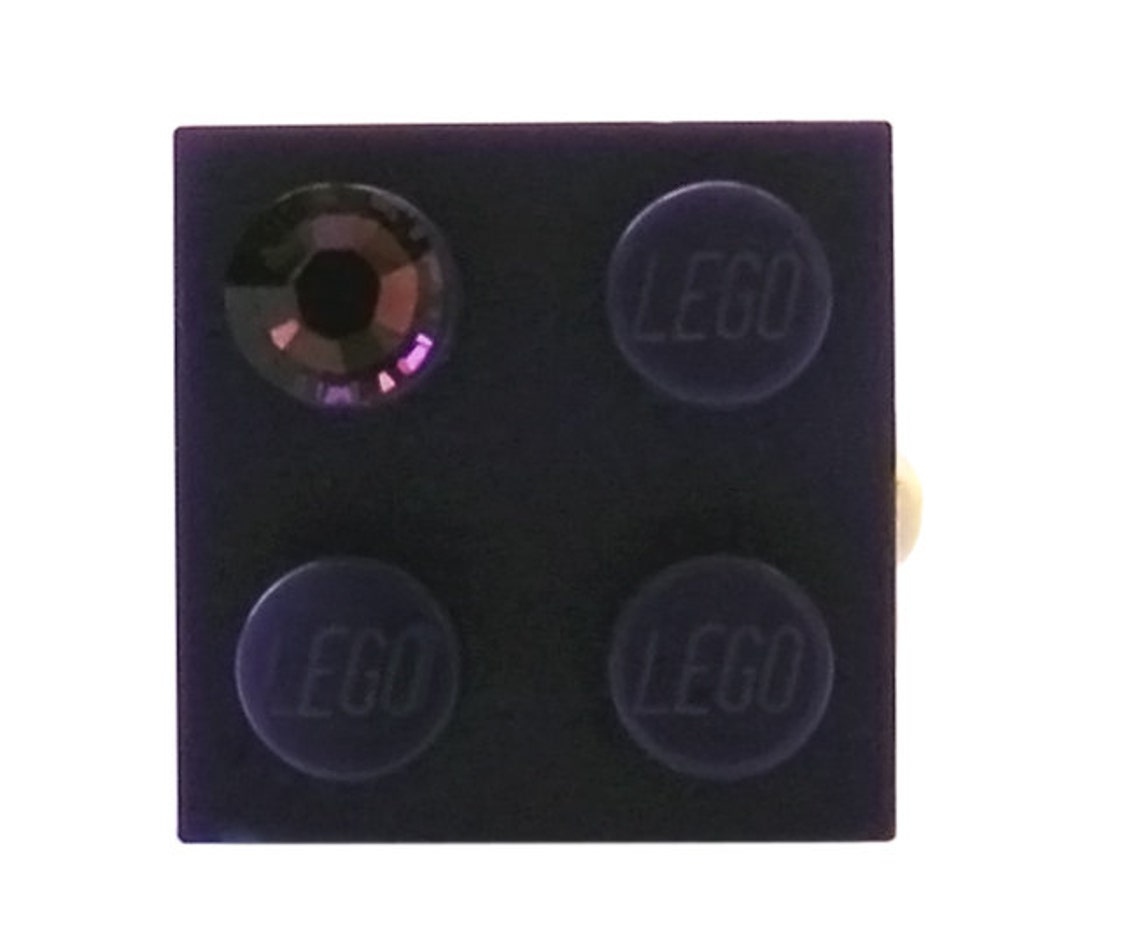 Purple LEGO® Brick 2x2 With a Purple SWAROVSKI® Crystal on a - Etsy Israel