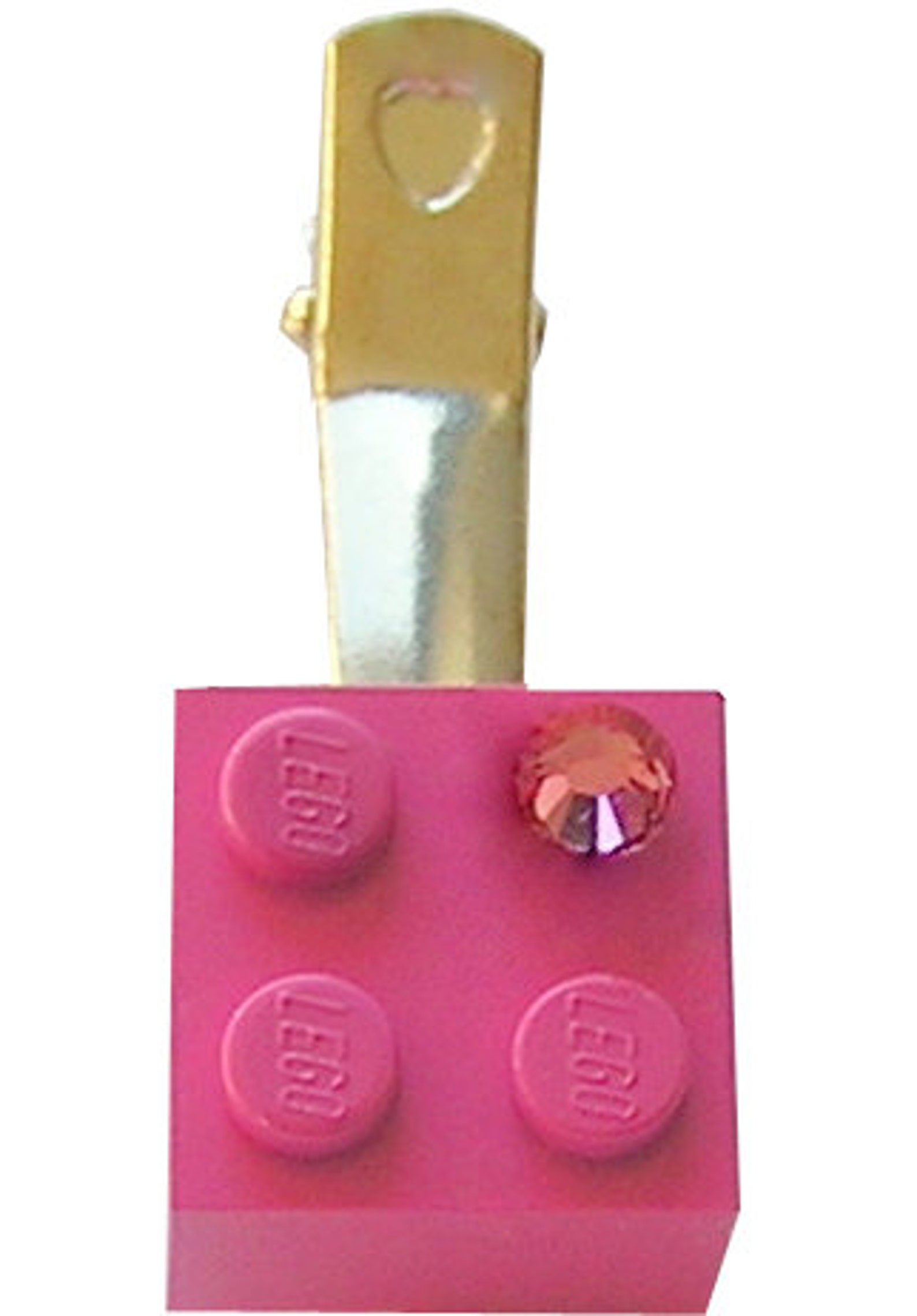 Dark Pink LEGO® Brick 2x2 With a Pink SWAROVSKI® Crystal on a - Etsy