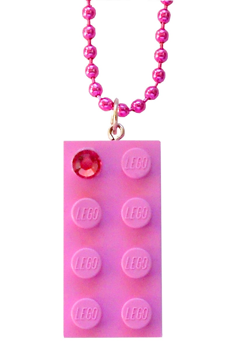 Light Pink LEGO R brick 2x4 with a Pink SWAROVSKI crystal on | Etsy