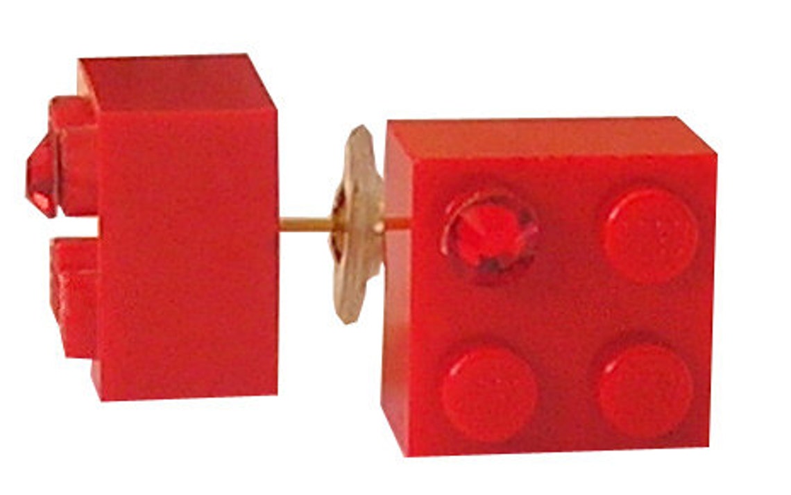 Red LEGO® Brick 2x2 With a Red SWAROVSKI® Crystal on a - Etsy Israel