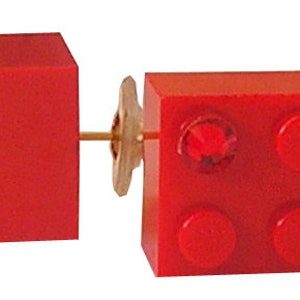 Red LEGO® Brick 2x2 With a Red SWAROVSKI® Crystal on a - Etsy Israel