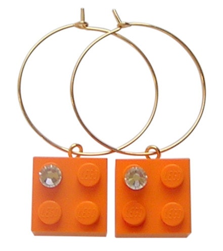 Orange LEGO® Brick 2x2 With a 'diamond' Color - Etsy