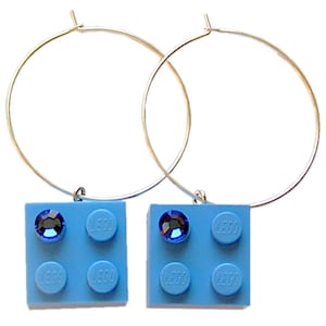 Light Blue LEGO® Brick 2x2 With a Blue SWAROVSKI® Crystal on a - Etsy