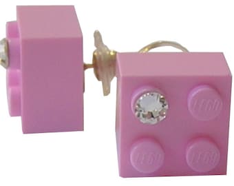 Dark Pink LEGO® Brick 2x2 With a diamond Color SWAROVSKI® | Etsy