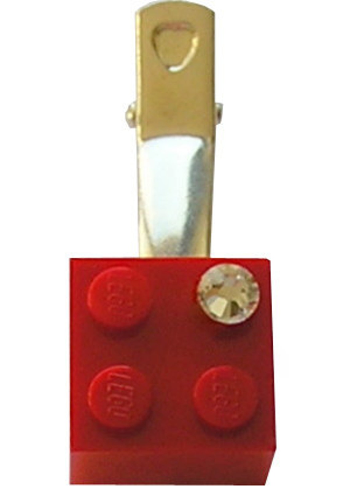 Red LEGO® Brick 2x2 With a diamond Color SWAROVSKI® Crystal - Etsy