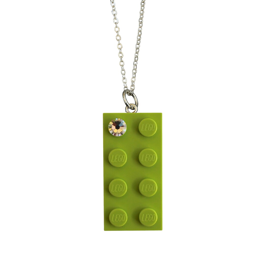 Light Green LEGO® Brick 2x4 With a 'diamond' Color SWAROVSKI® Crystal ...
