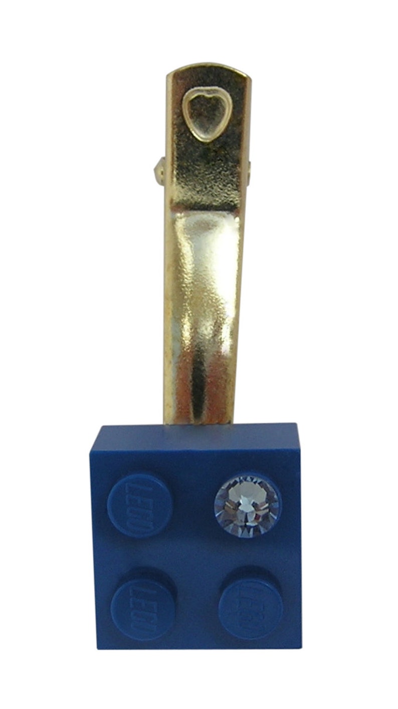 Dark Blue LEGO® Brick 2x2 With a Blue SWAROVSKI® Crystal on a - Etsy