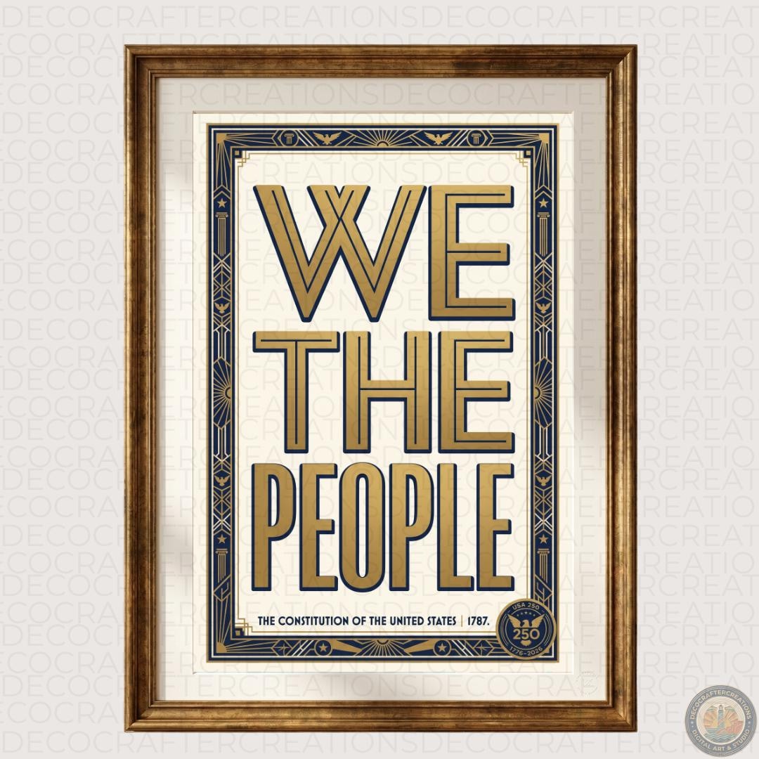 We the People USA 250 Print Digital Download | Patriotic Constitution ...