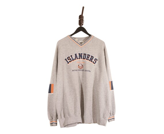 Vintage 1990s Islanders Hockey V Neck Sweatshirt New York Gray - Etsy