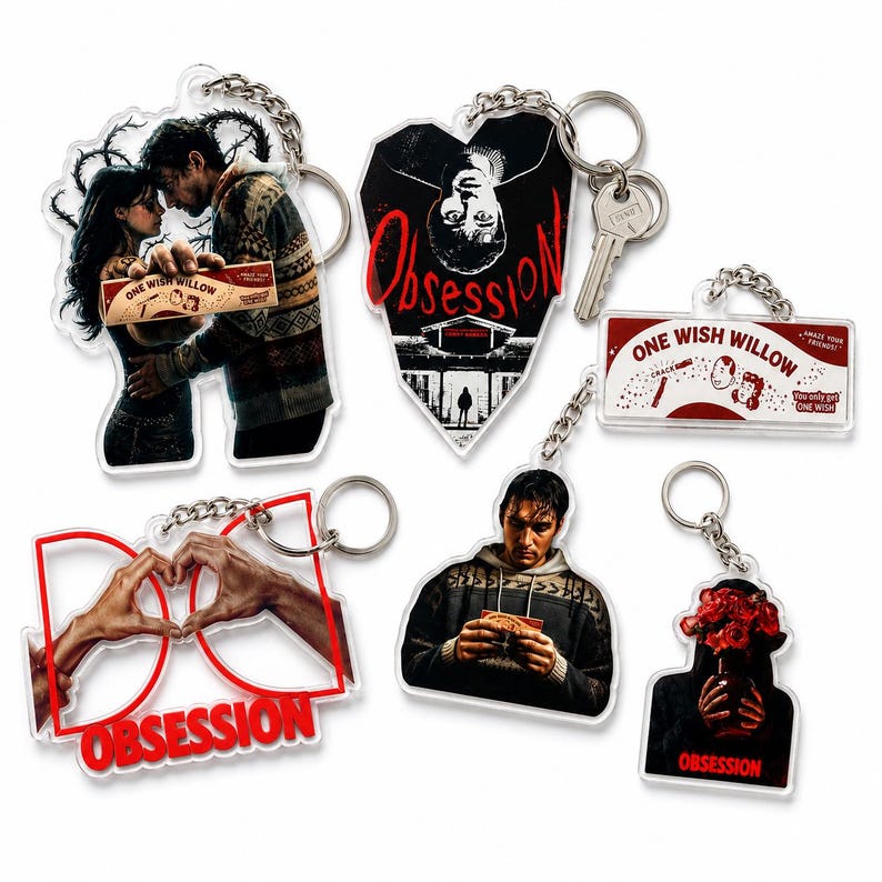 Obsession Acrylic Keychains, Horror Movie Inspired Bag Charm, Thriller ...