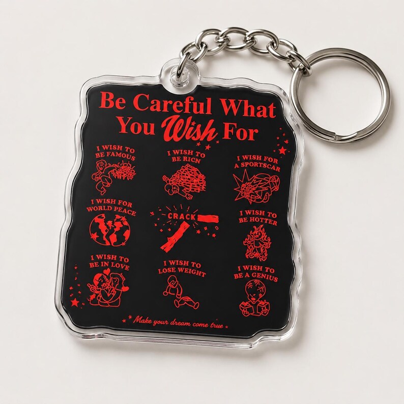 Obsession 2026 Keychains,one Wish Willow Keychain,be Careful What You ...