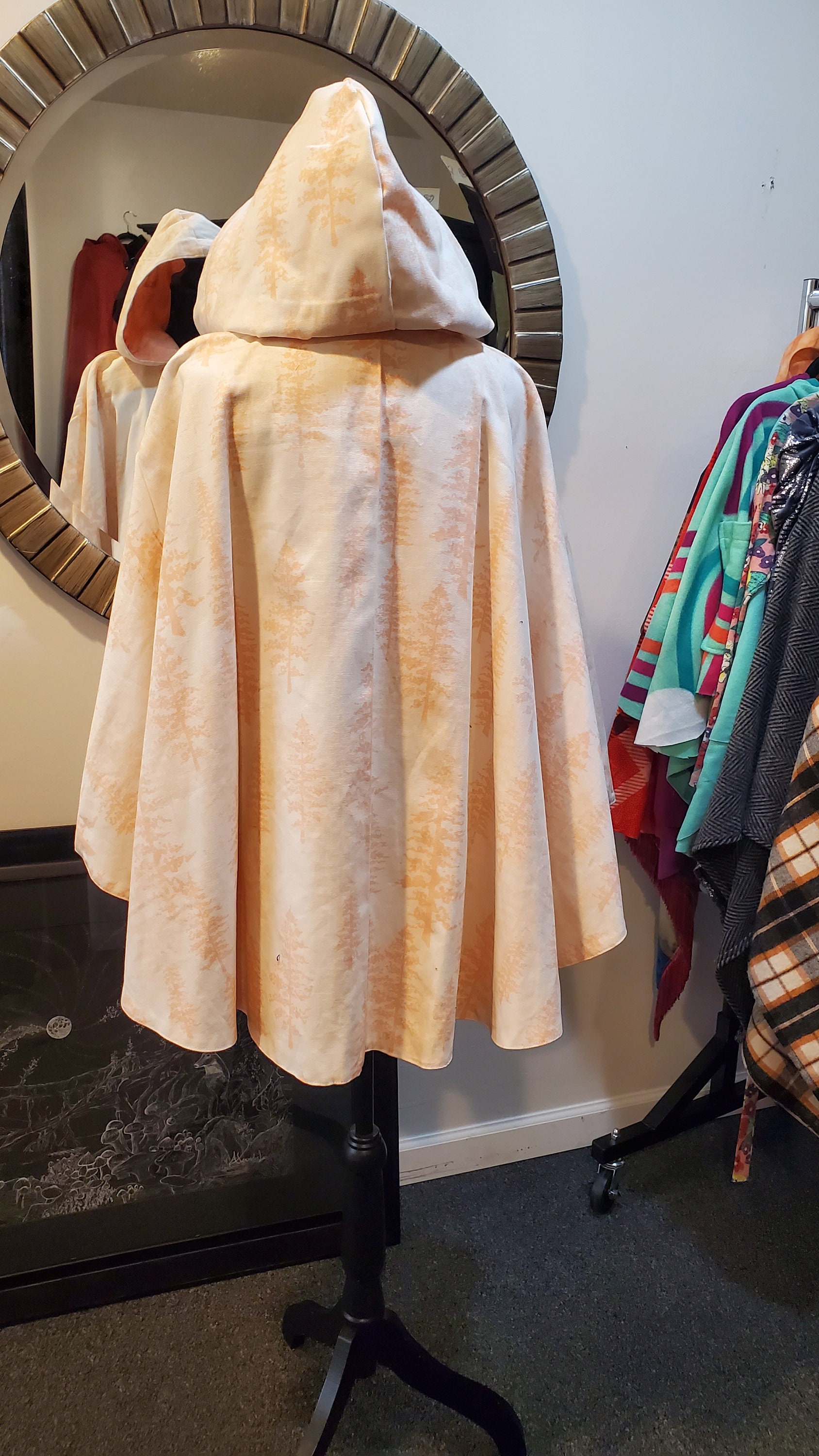 Reversible Pink Trees Circle Cloak - Etsy