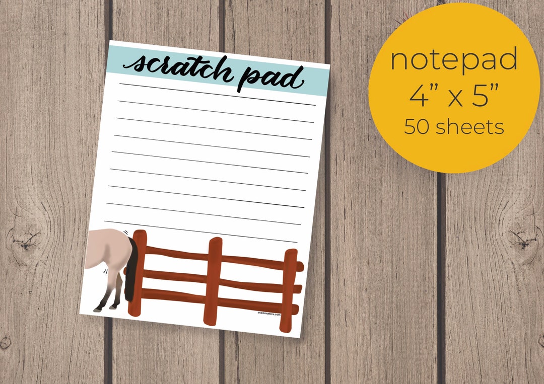 Notepad: Scratch Pad | Equestrian Gifts | Funny Notepad for Your Badass ...