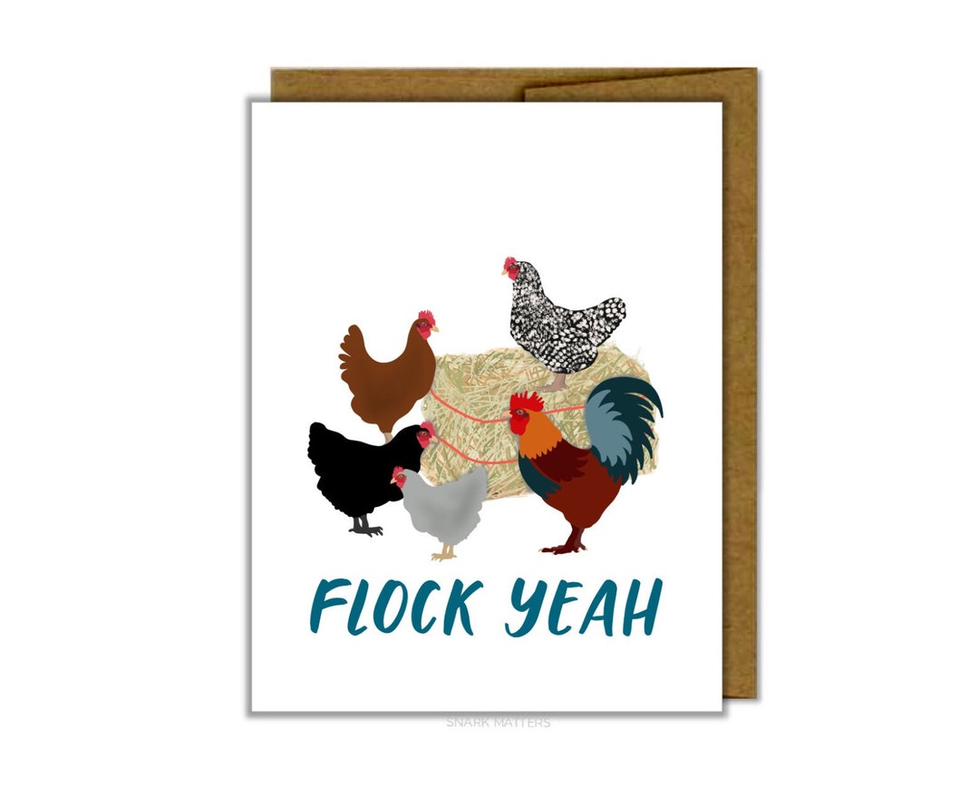 Flock Yeah Greeting Cards for Badass Friends Gifts for Women Chicken ...