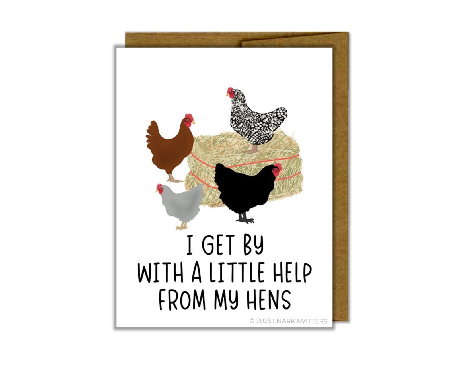 Help From My Hens | Single Card | Friendship Card | Thank You Card ...