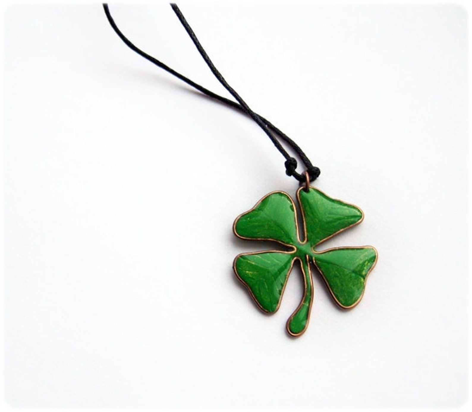 Four Leaf Clover Lucky Charm Necklace or Brooch Green Clover - Etsy
