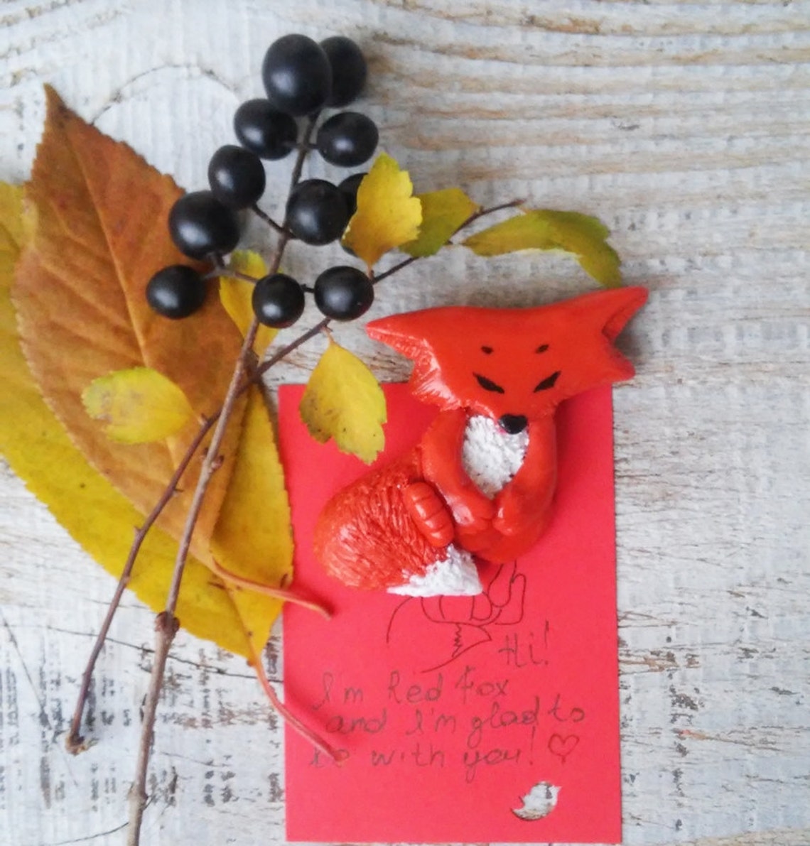 Red Fox Brooch Lovely Little Pin Fox Cub Cute Animal - Etsy