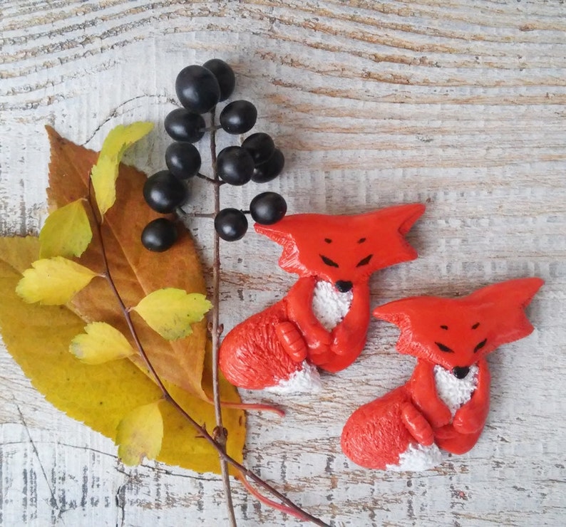 Red Fox Brooch Lovely Little Pin Fox Cub Cute Animal - Etsy