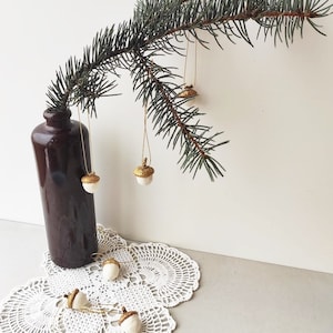 Handmade Clay Acorn Ornaments: White & Gold Easter Decor, Set of 8 - Etsy