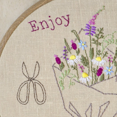 Flower Basket Hand Embroidery Pattern PDF Download PDF | Etsy
