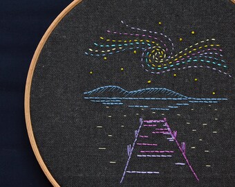 Starry Sky Embroidery | Etsy