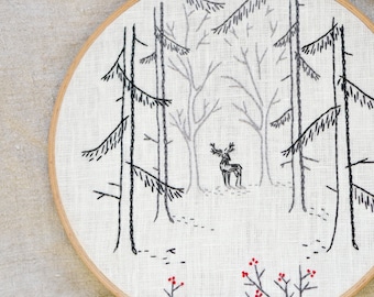 Woodland Embroidery Pattern | Etsy
