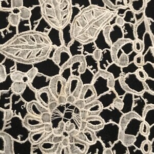 Irish Lace Lappet Carrickmacross Exquisite Work Flowers Tiny Shamrocks ...