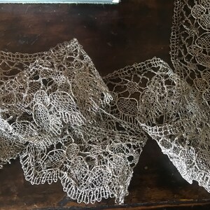 Silver Metal Lace Heart Design Metallic Lace Sewing Projects 50 Ins X 2 ...