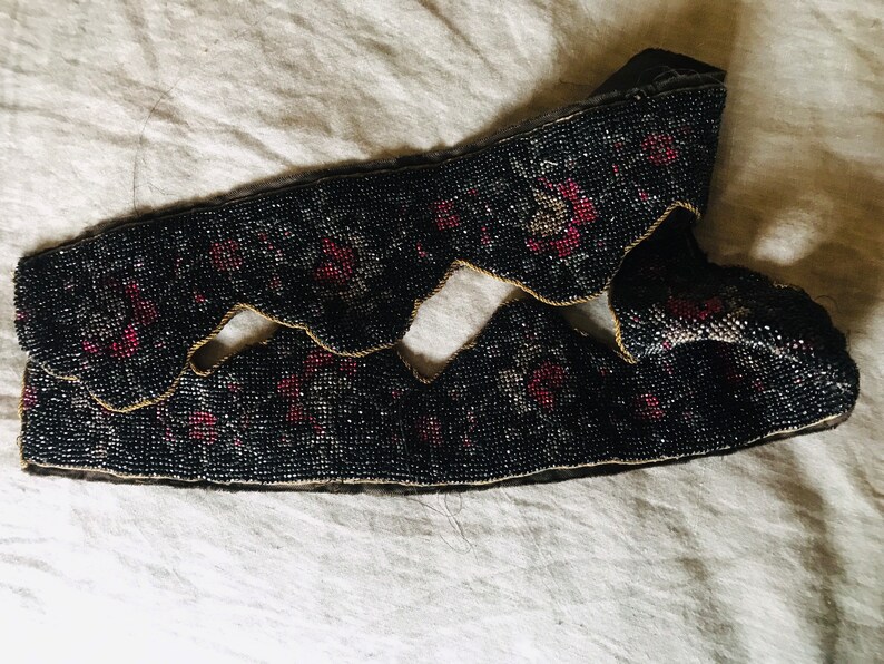 Vintage Beaded Shelf Trim Edging Glass & Steel Beads - Etsy