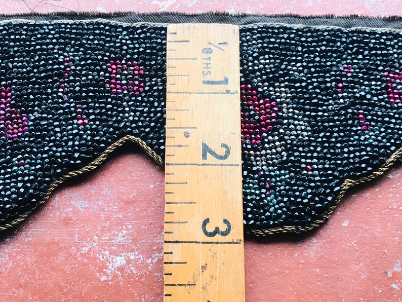 Vintage Beaded Shelf Trim Edging Glass & Steel Beads - Etsy