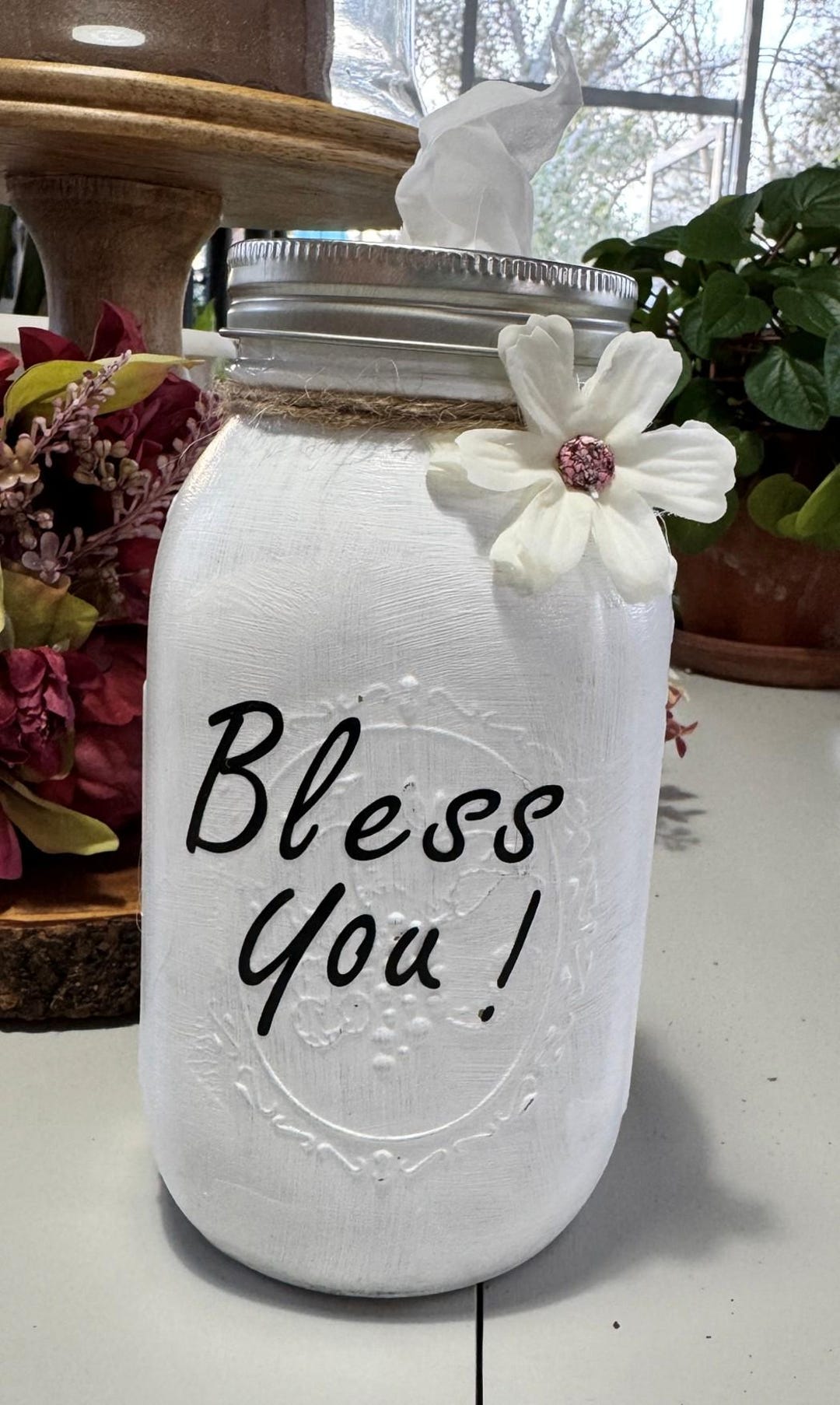 Bless You! Mason Jar Tissue Dispenser - Etsy