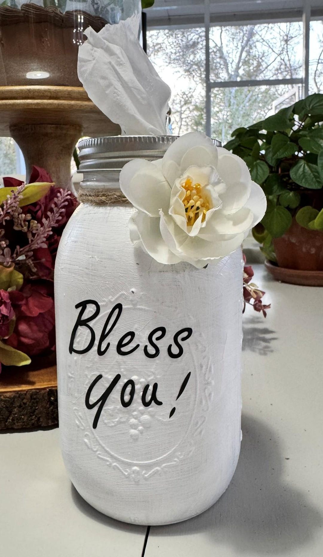 Bless You! Mason Jar Tissue Dispenser - Etsy