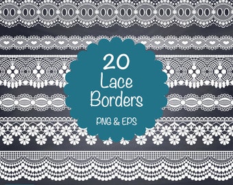 Blue Lace Border Clipart