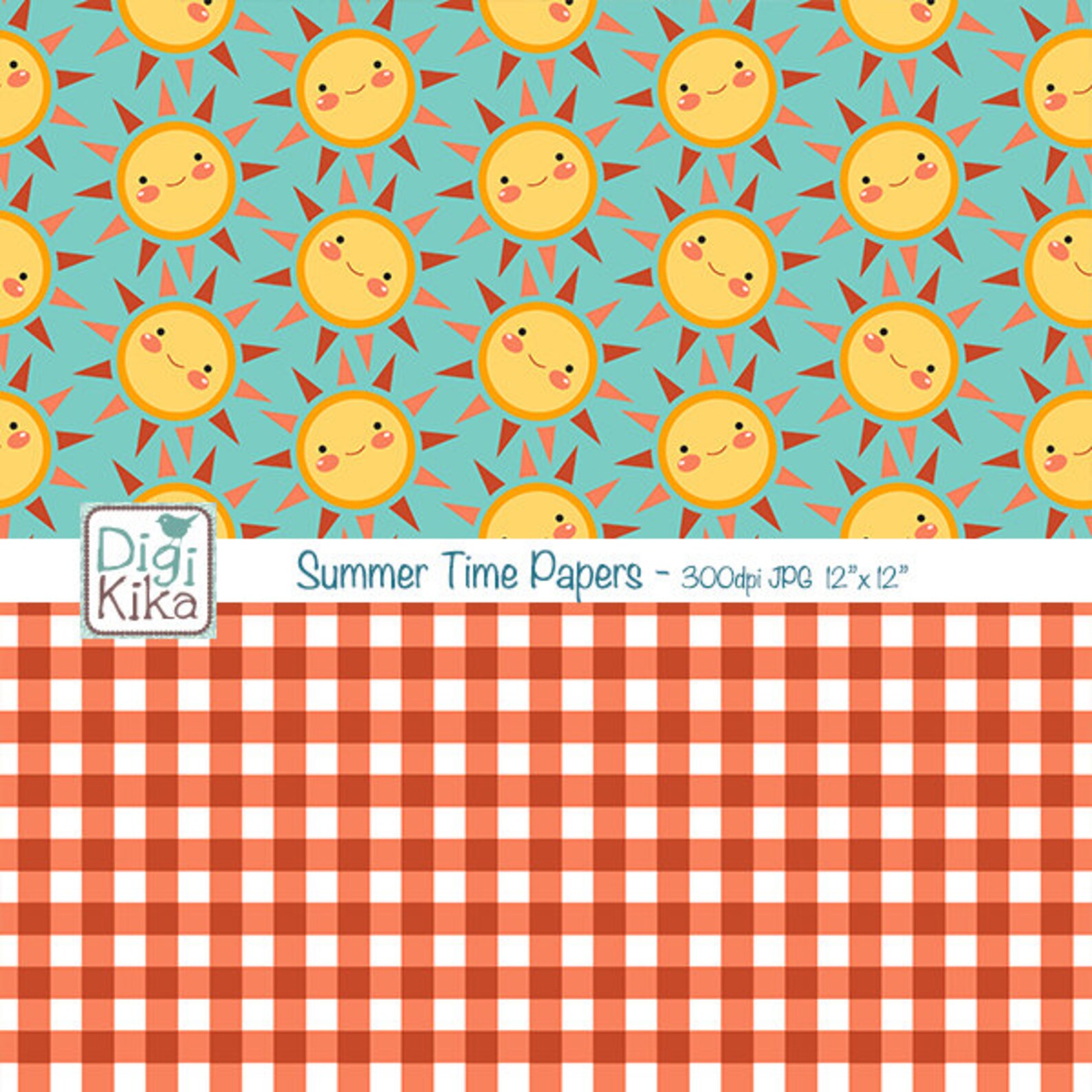 Summer Digital Papers Summer Time Tileable/seamless Pattern - Etsy