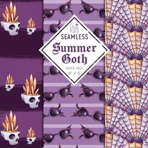 Summer Goth Seamless Papers, Gothic Tileable Pattern, Scrapbook ...