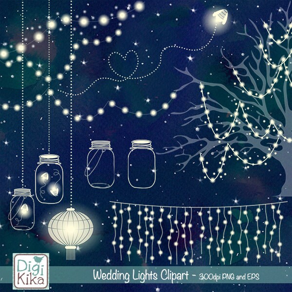 Fairy Lights Clipart - Etsy