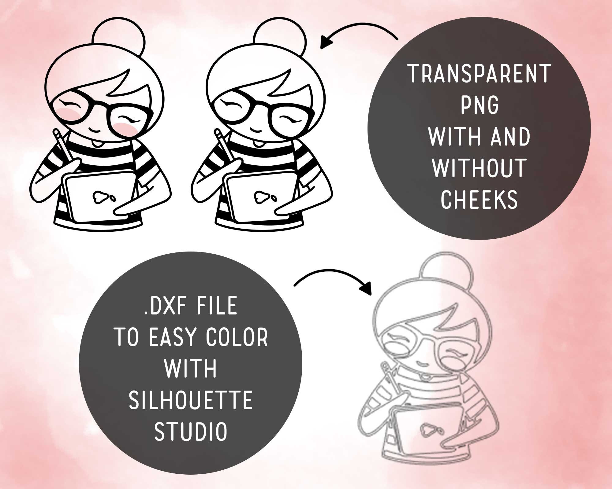 Elena Planner Girl Ipad Drawing Clipart Ipad Tablet | Etsy