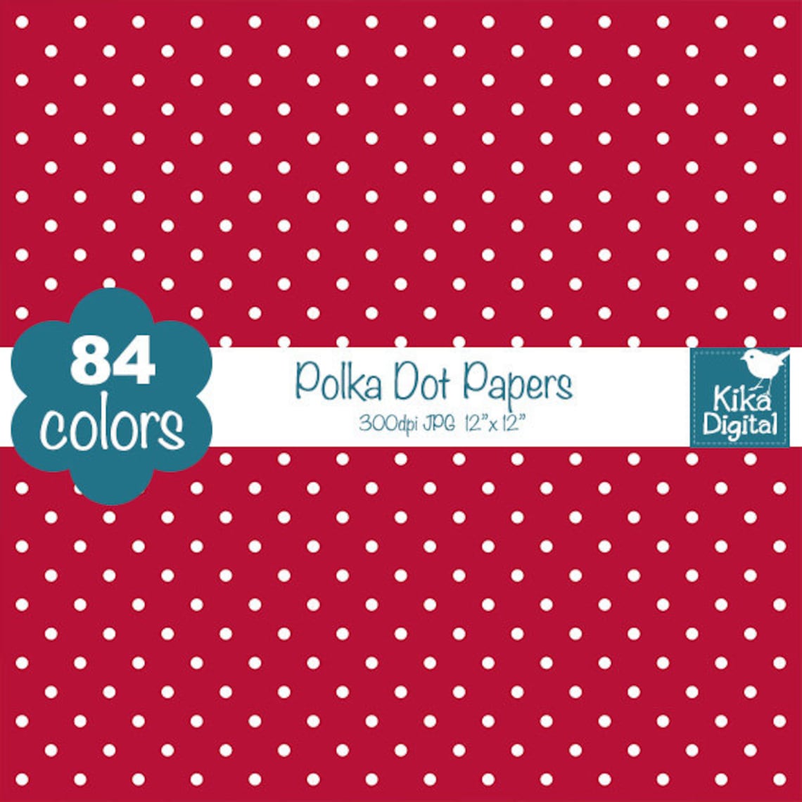Polka Dot Digital Papers Rainbow Scrapbook Papers Huge - Etsy