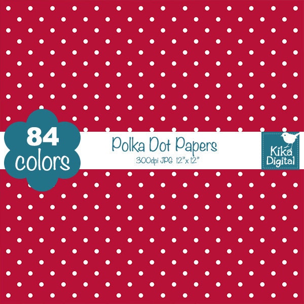 Polka Dot Digital Papers Rainbow Scrapbook Papers Huge - Etsy