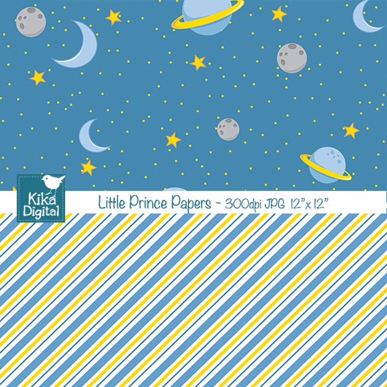 My Prince Digital Papers Scrapbooking Card Design - Etsy