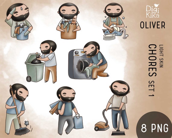 Doing Household Chores Clipart Etsy
