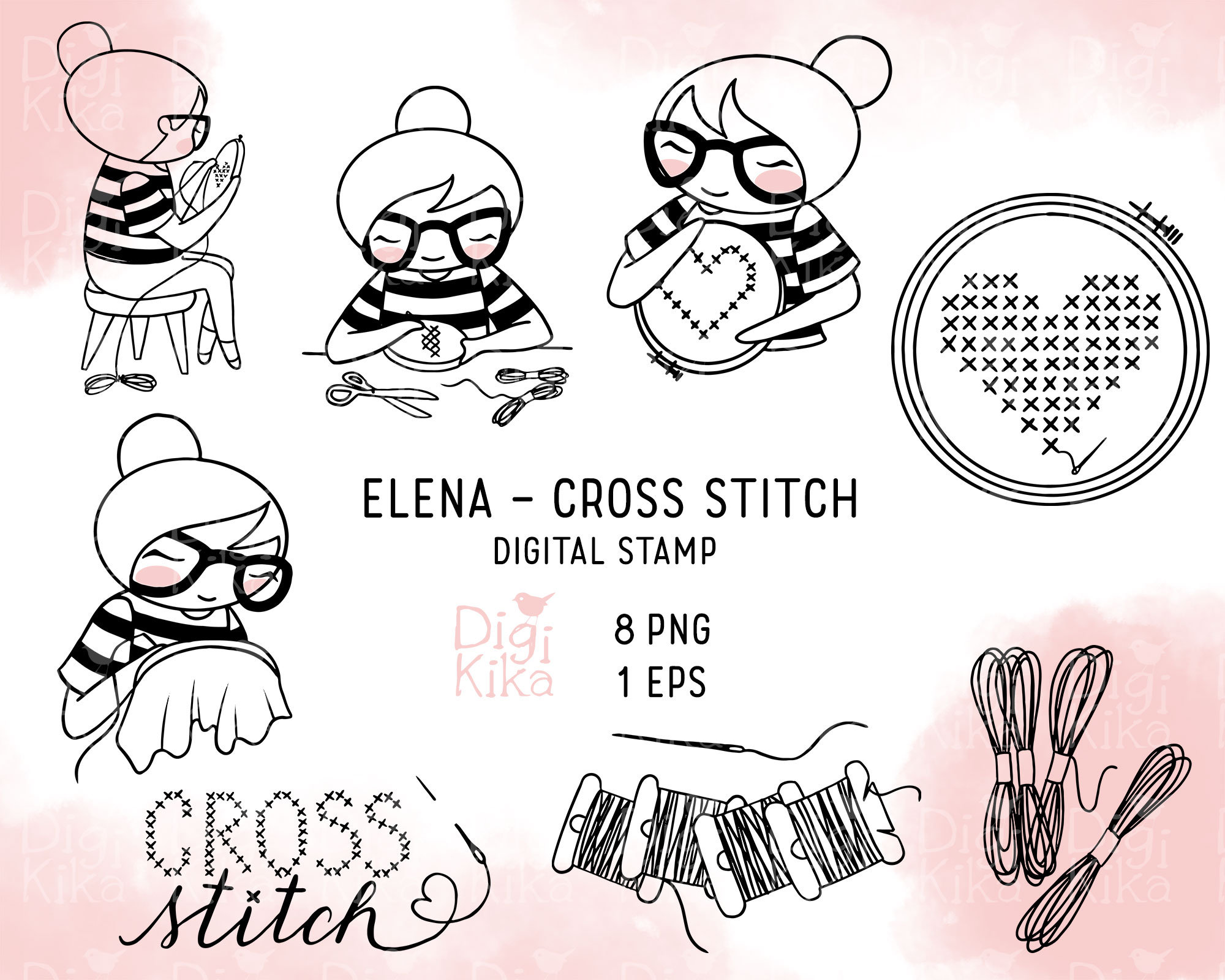 Girly Cross Drawings