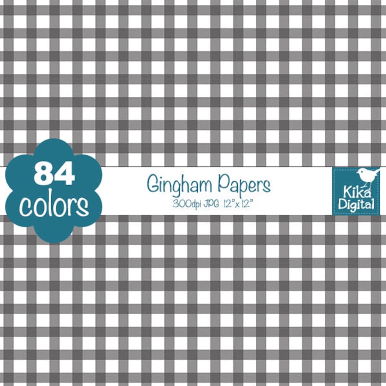 Gingham Digital Papers Rainbow Scrapbook Papers Huge Paper | Etsy